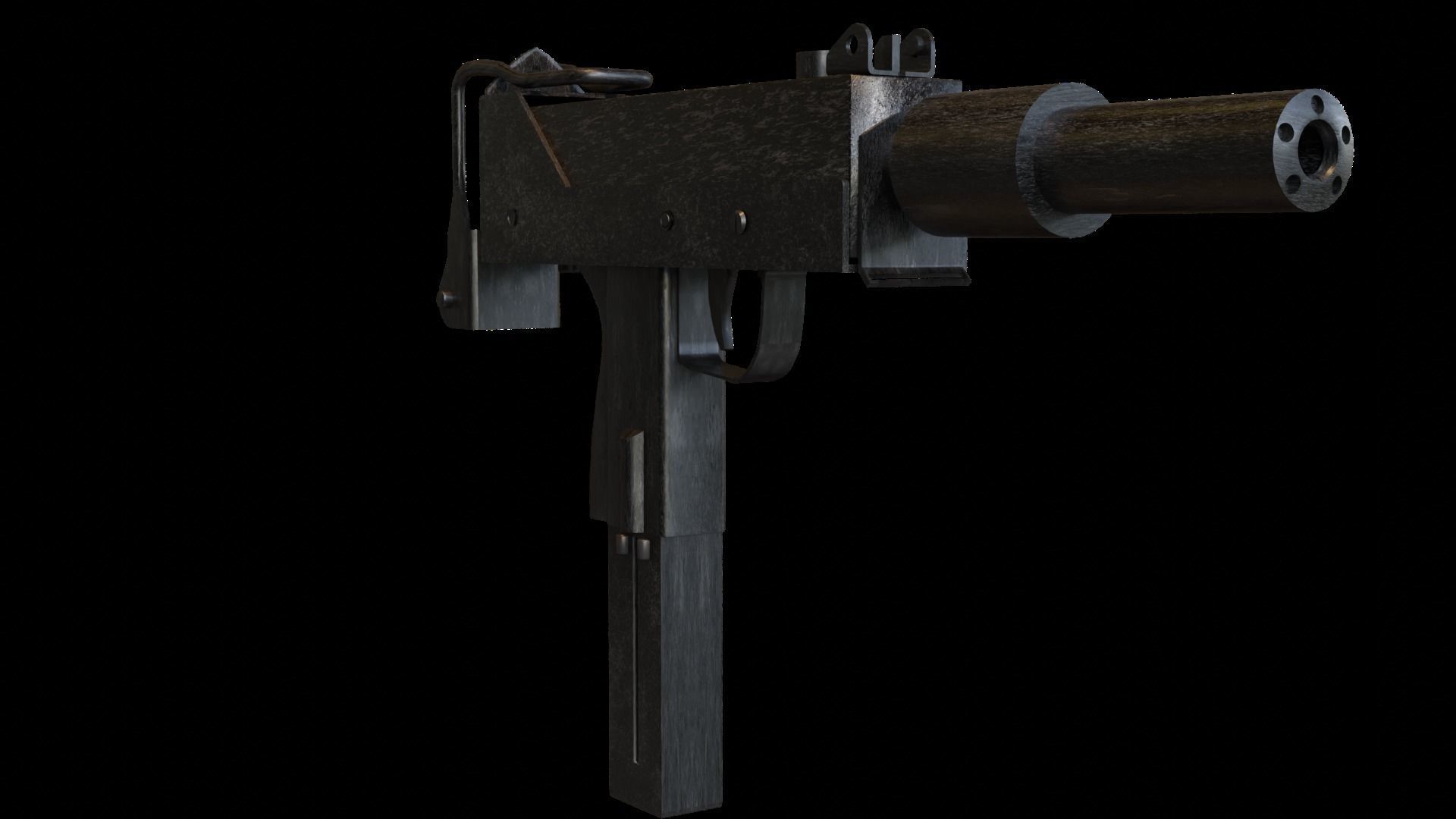 3D model Mac 10 Smg Rifle Gun Assault Rifle Gun Weapon 3D Model VR / AR ...