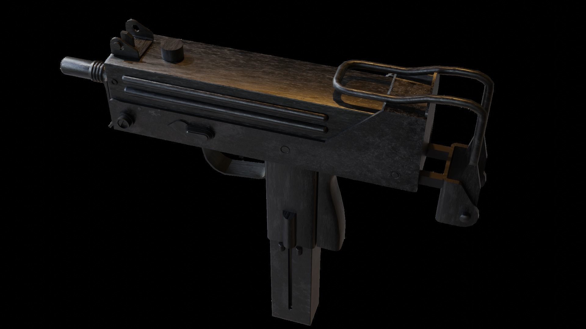 3D model Mac 10 Smg Rifle Gun Assault Rifle Gun Weapon 3D Model VR / AR ...