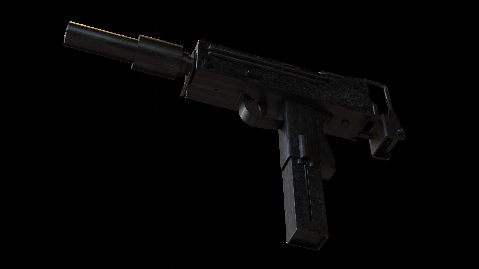 3D model Mac 10 Smg Rifle Gun Assault Rifle Gun Weapon 3D Model VR / AR ...