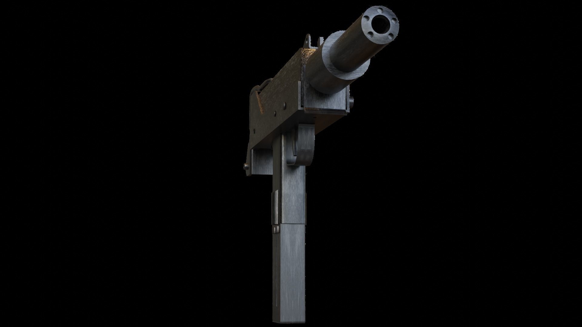 3D model Mac 10 Smg Rifle Gun Assault Rifle Gun Weapon 3D Model VR / AR ...