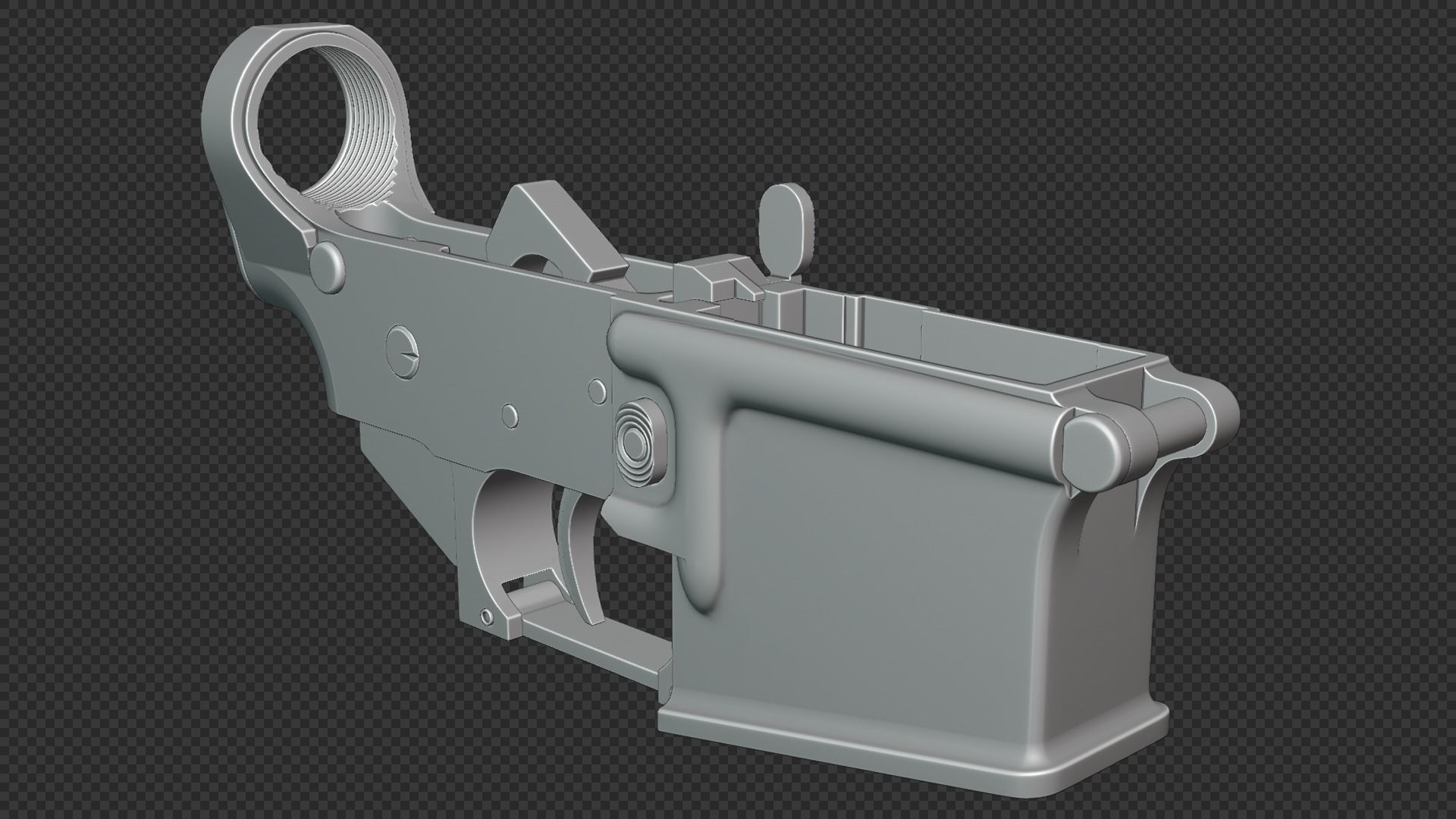 3D model AR-15 Lower Receiver VR / AR / low-poly | CGTrader