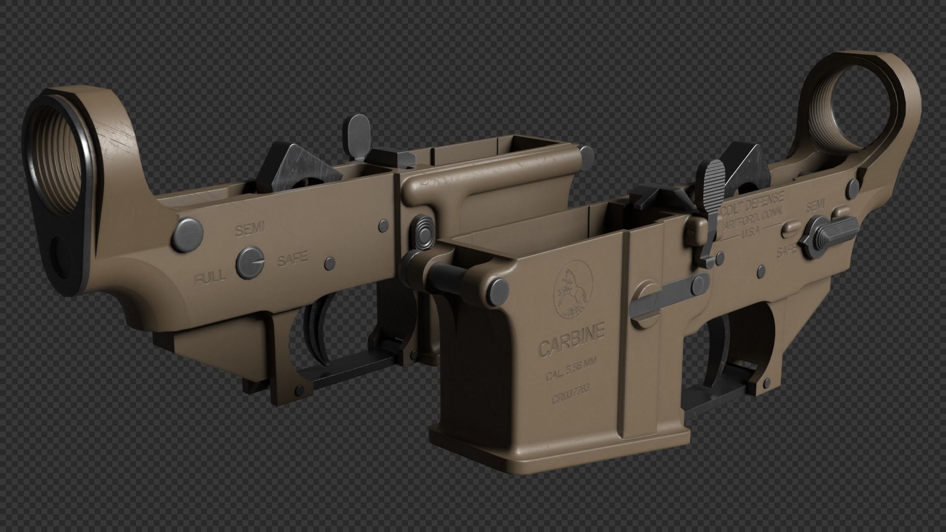 3D model AR-15 Lower Receiver VR / AR / low-poly | CGTrader
