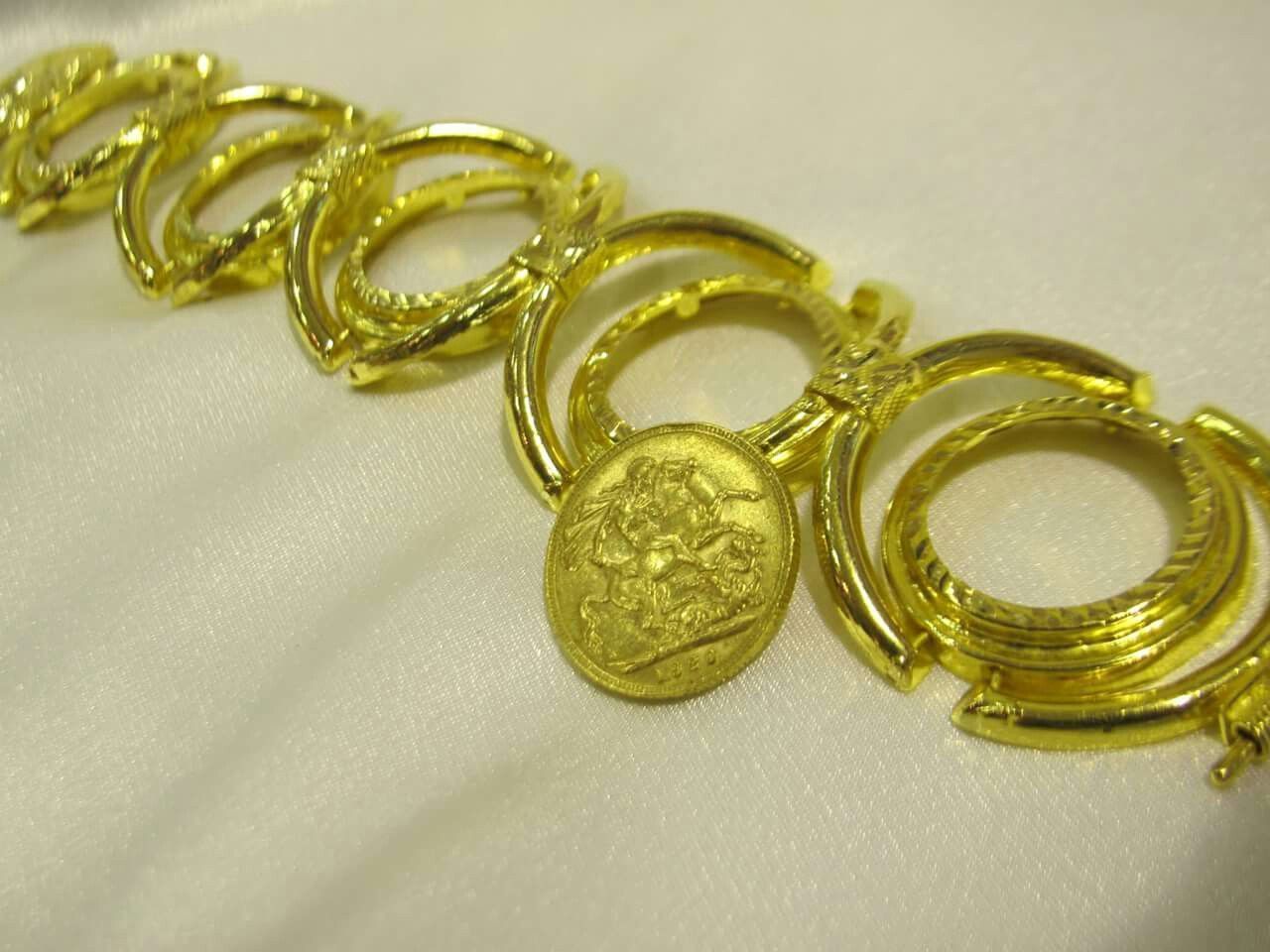 Gold coin bracelet coin 3D model 3D printable | CGTrader