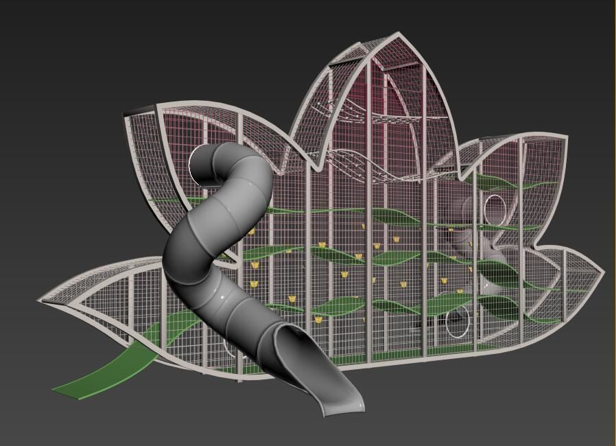 Lotus climbing maze 3D model | CGTrader