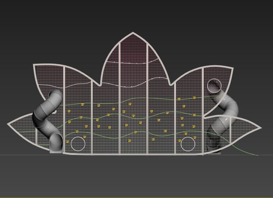 Lotus climbing maze 3D model | CGTrader