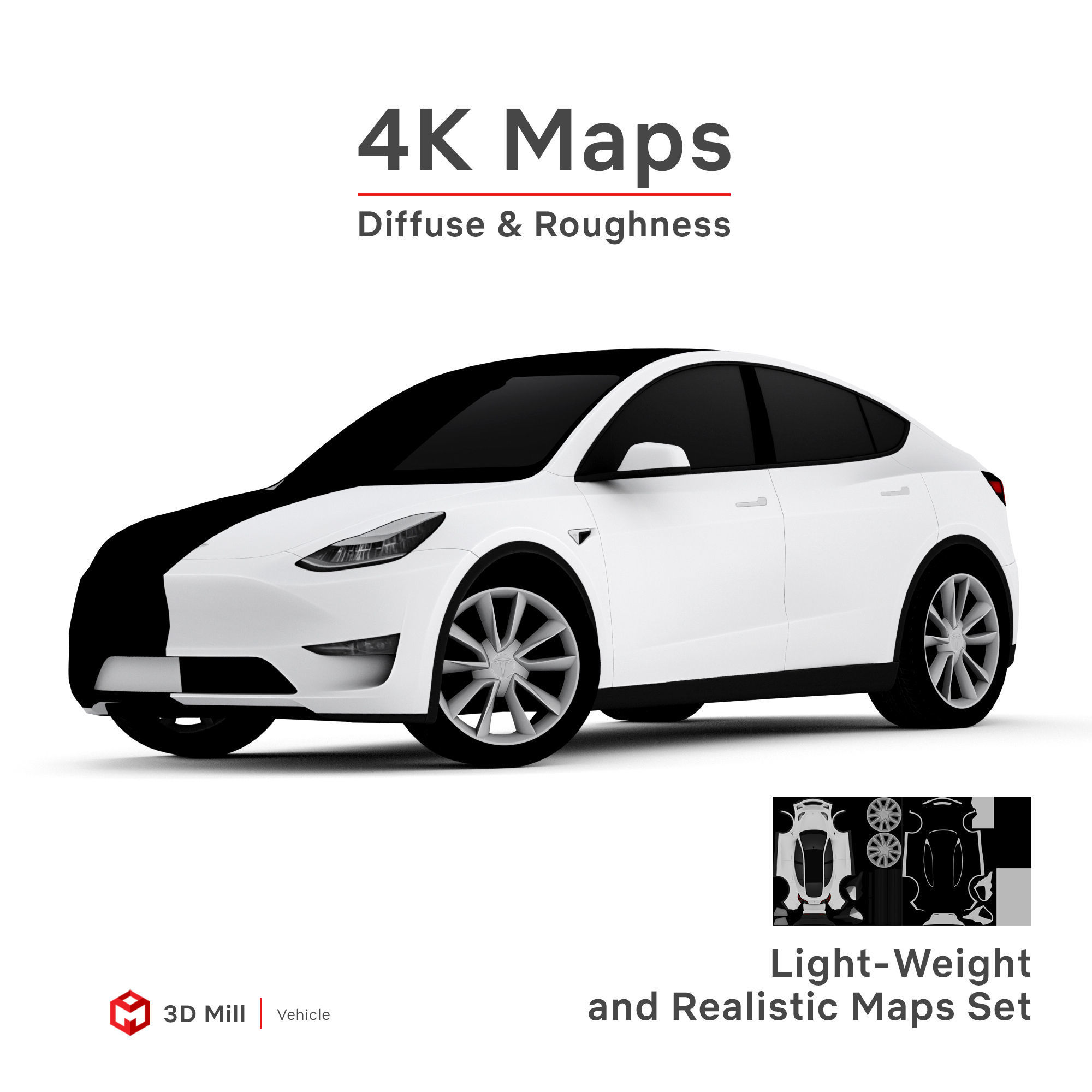 3D model Tesla Model Y 2021 VR / AR / low-poly | CGTrader