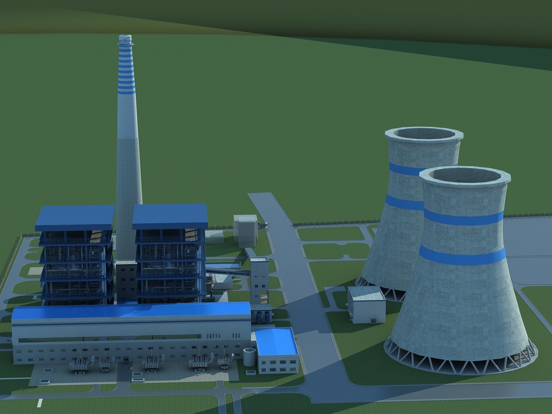 Power Station 1 3D model | CGTrader