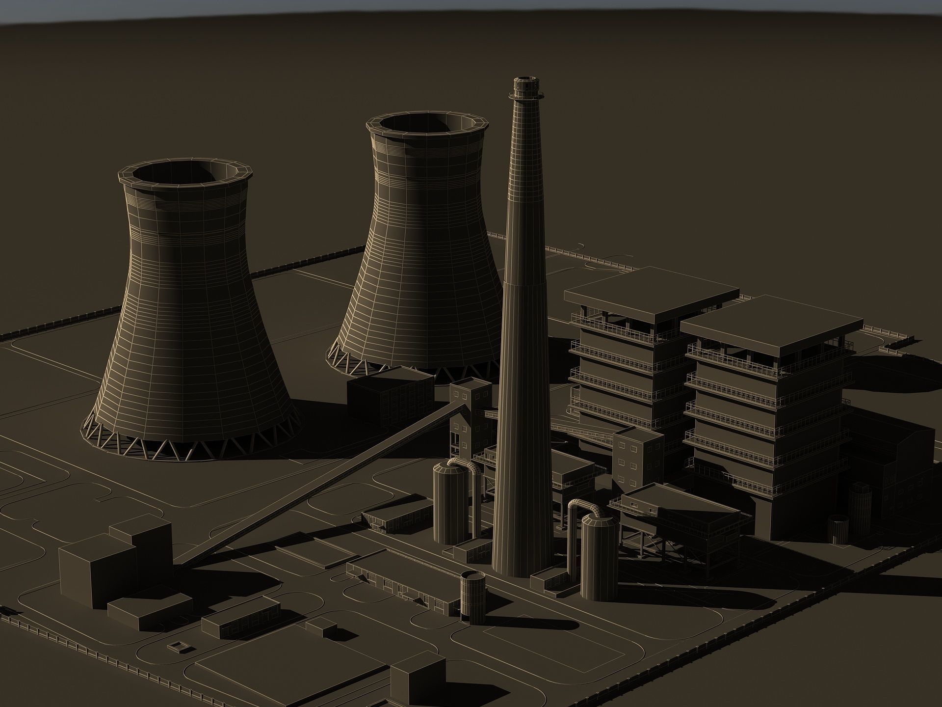 Power Station 1 3d Model Cgtrader