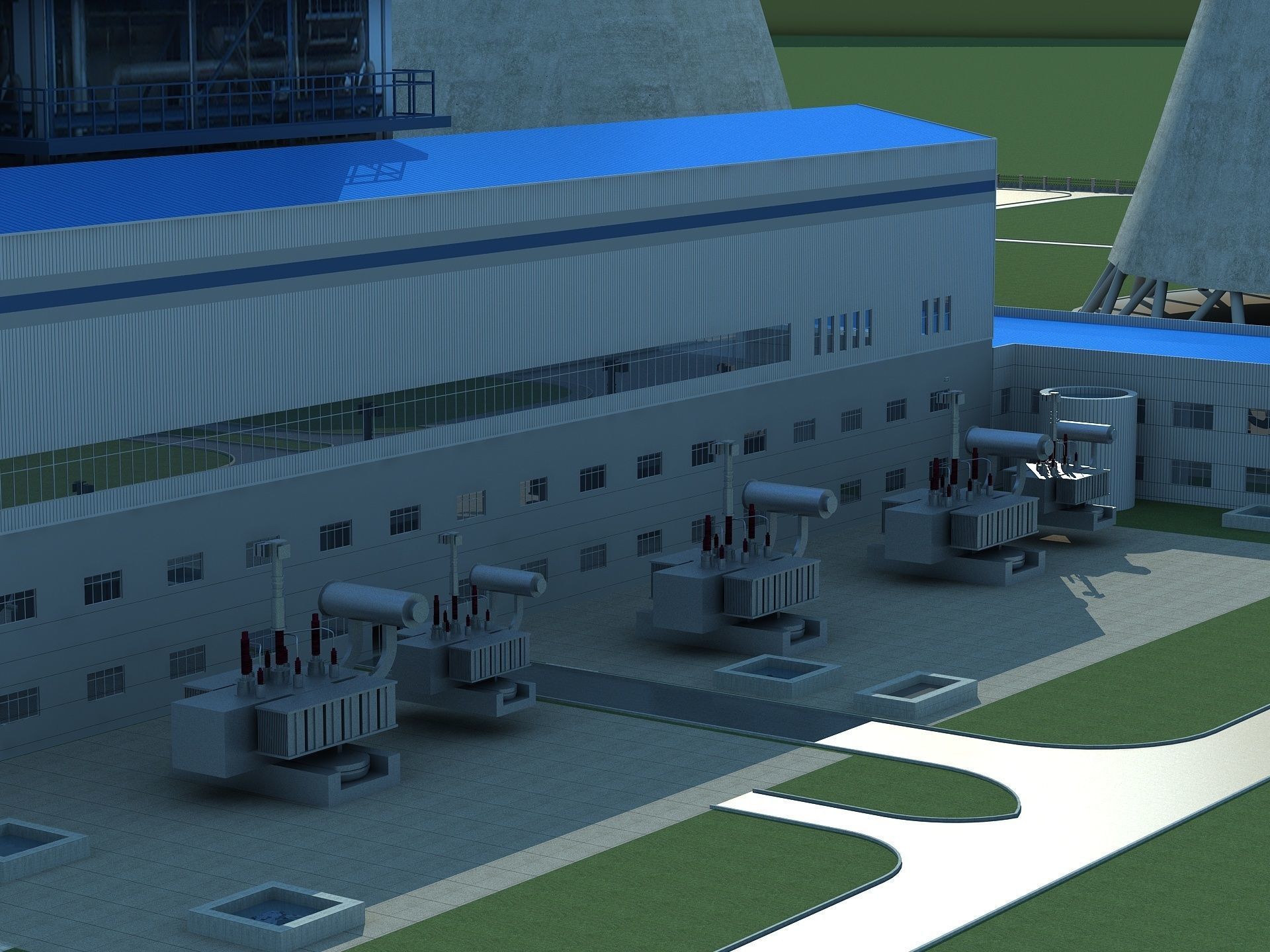 Power Station 1 3D model | CGTrader