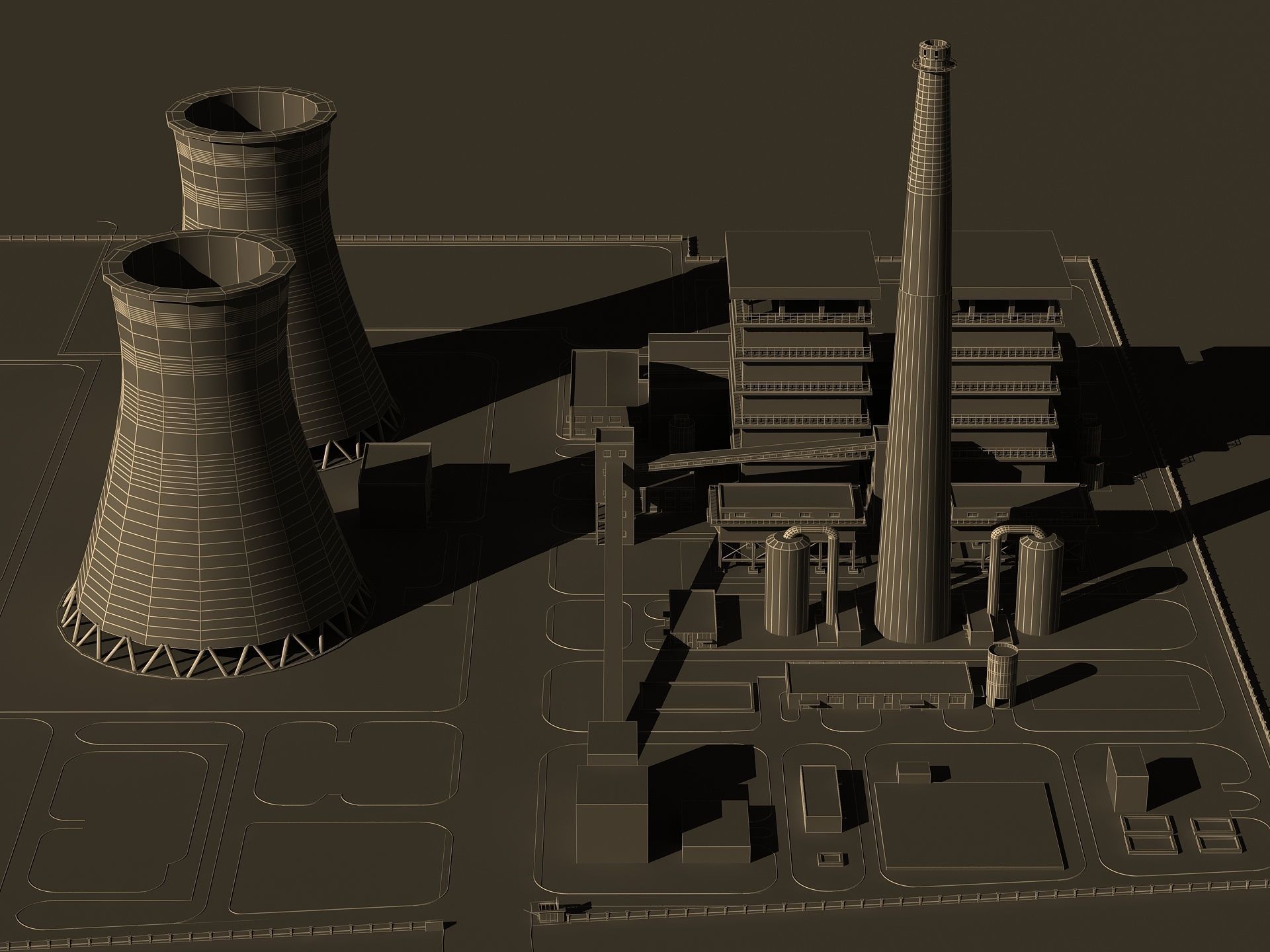 Power Station 1 3D model | CGTrader