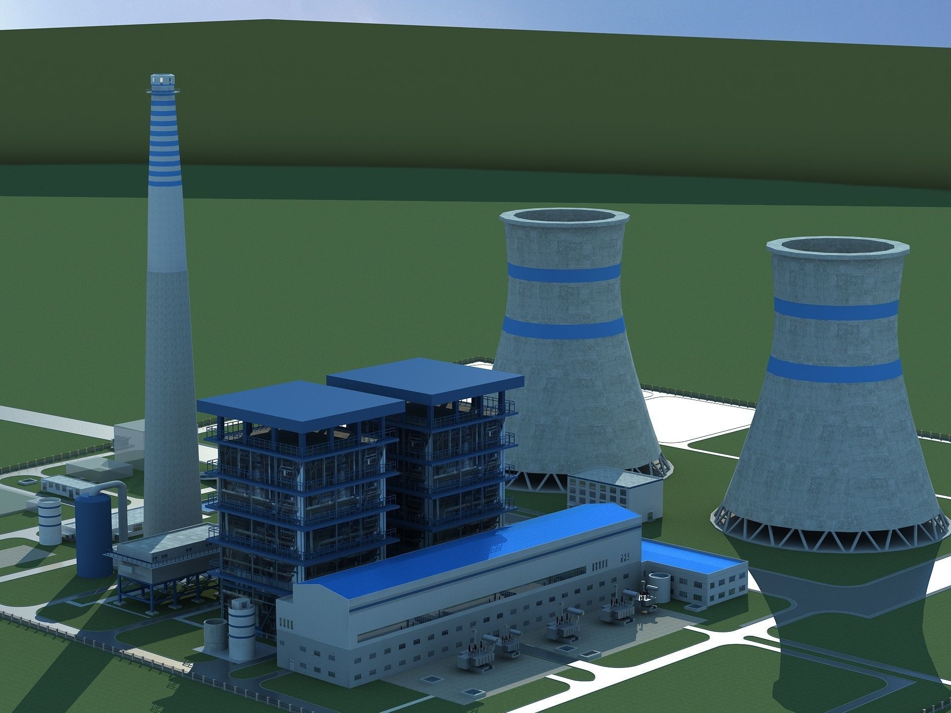 Power Station 1 3D model | CGTrader