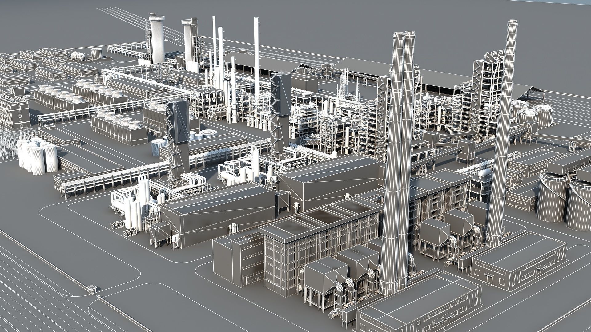 Factory 3 3D model | CGTrader