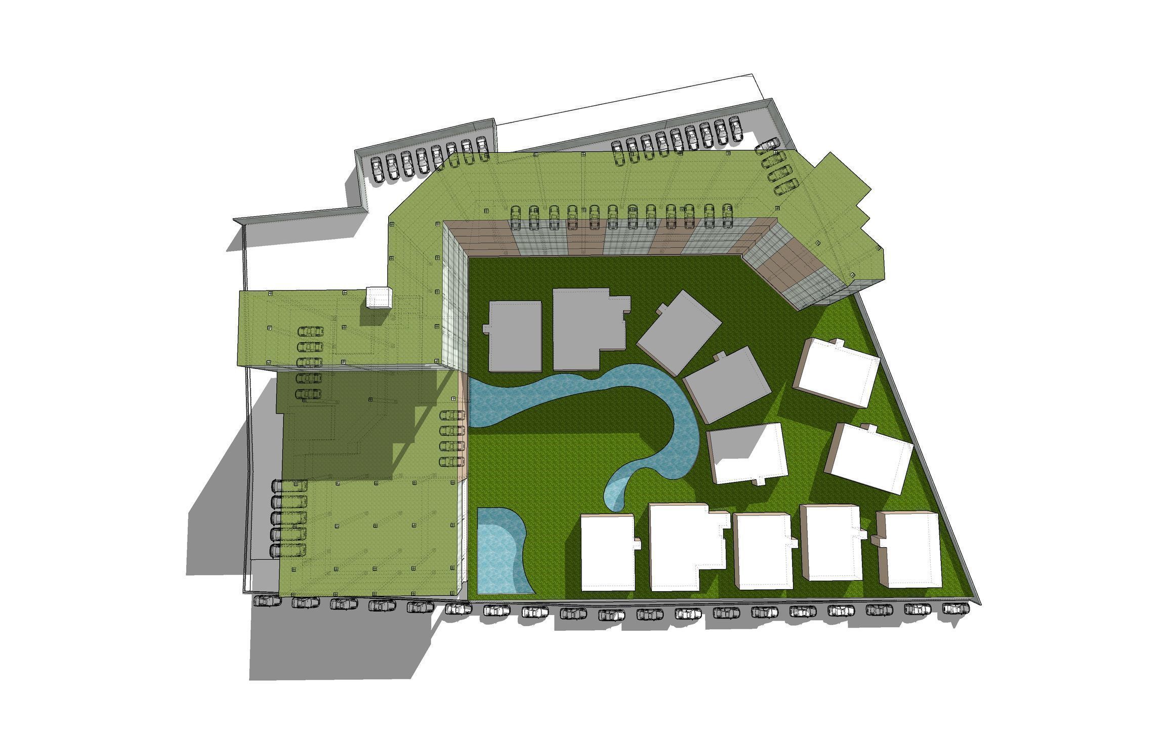 Hotel in draft concept 3D model | CGTrader