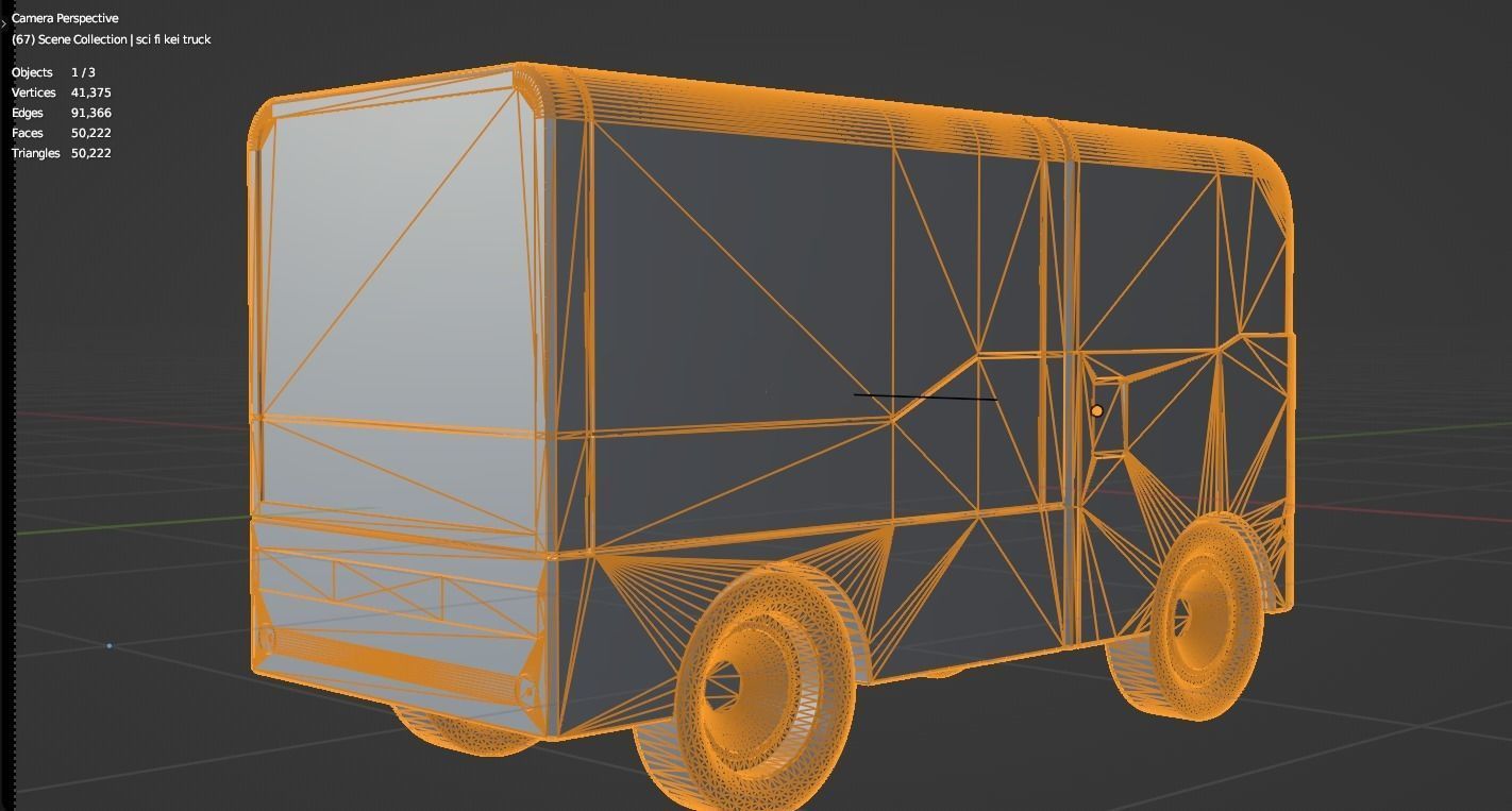 3D model Sci Fi kei truck VR / AR / low-poly | CGTrader