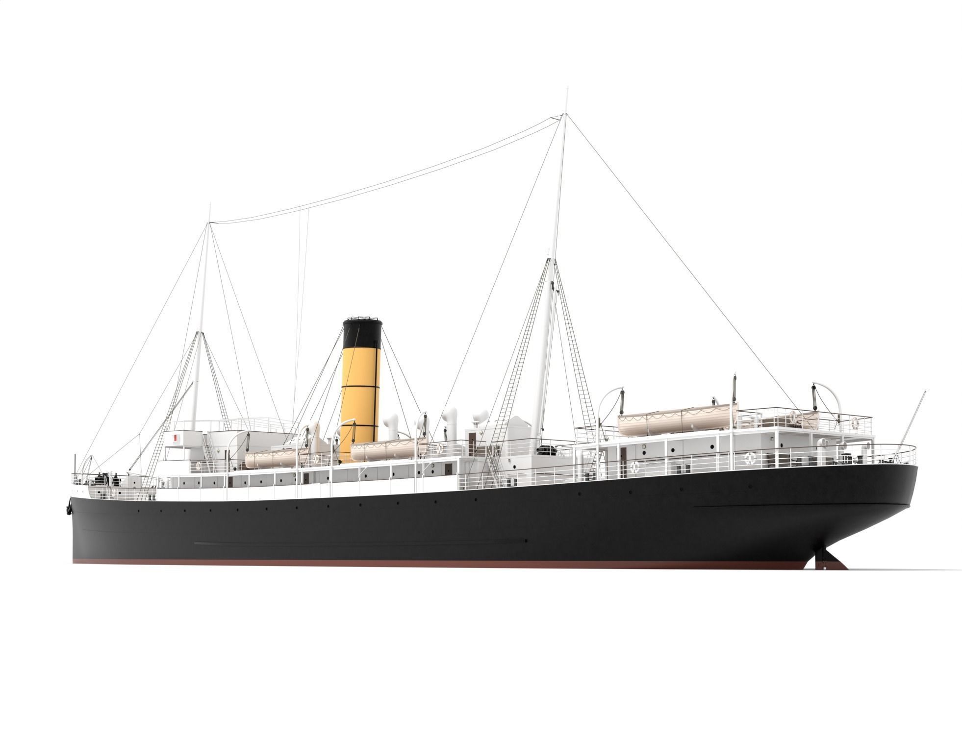 Steam ship 3D model | CGTrader