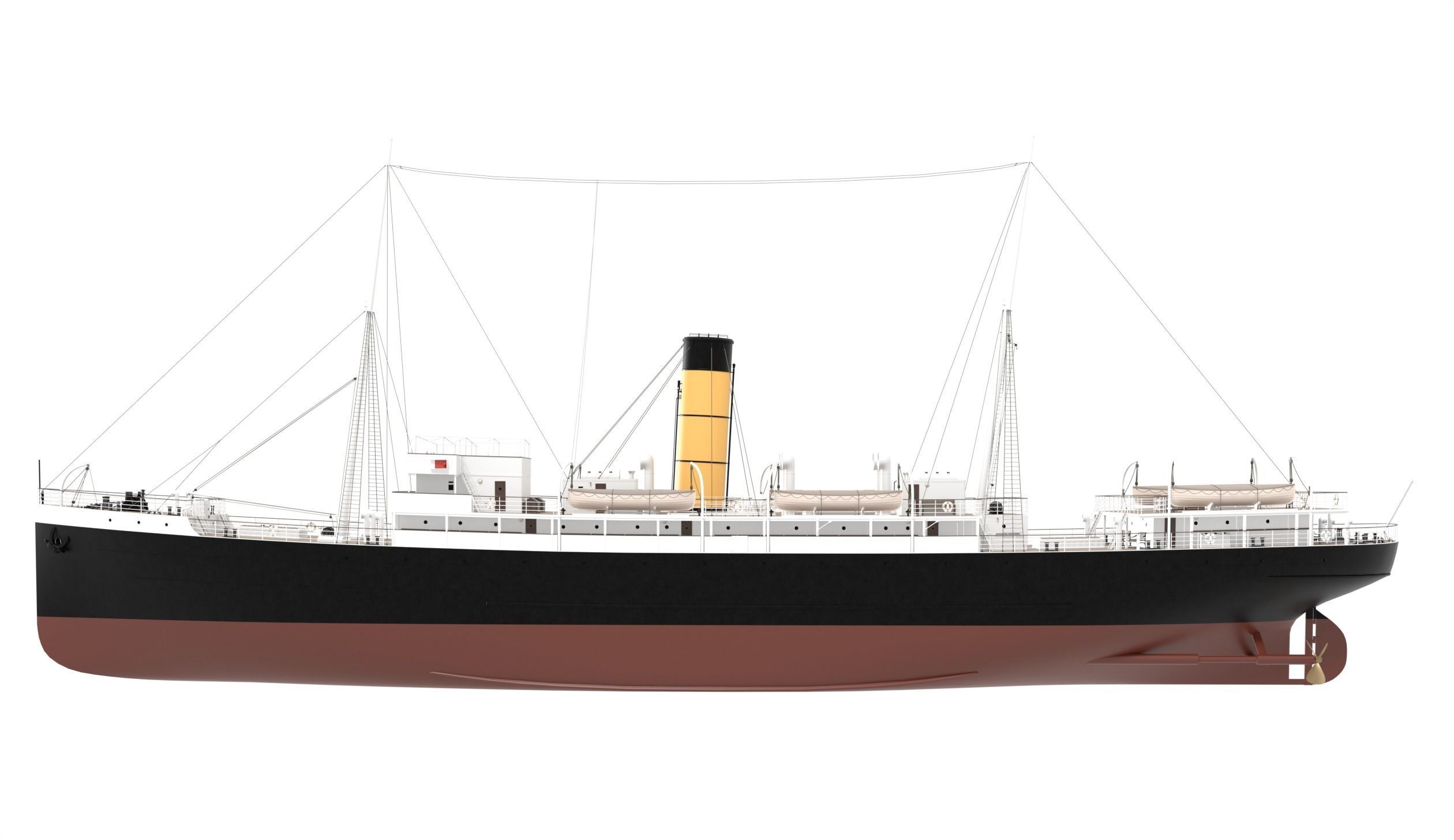 Steam ship 3D model | CGTrader