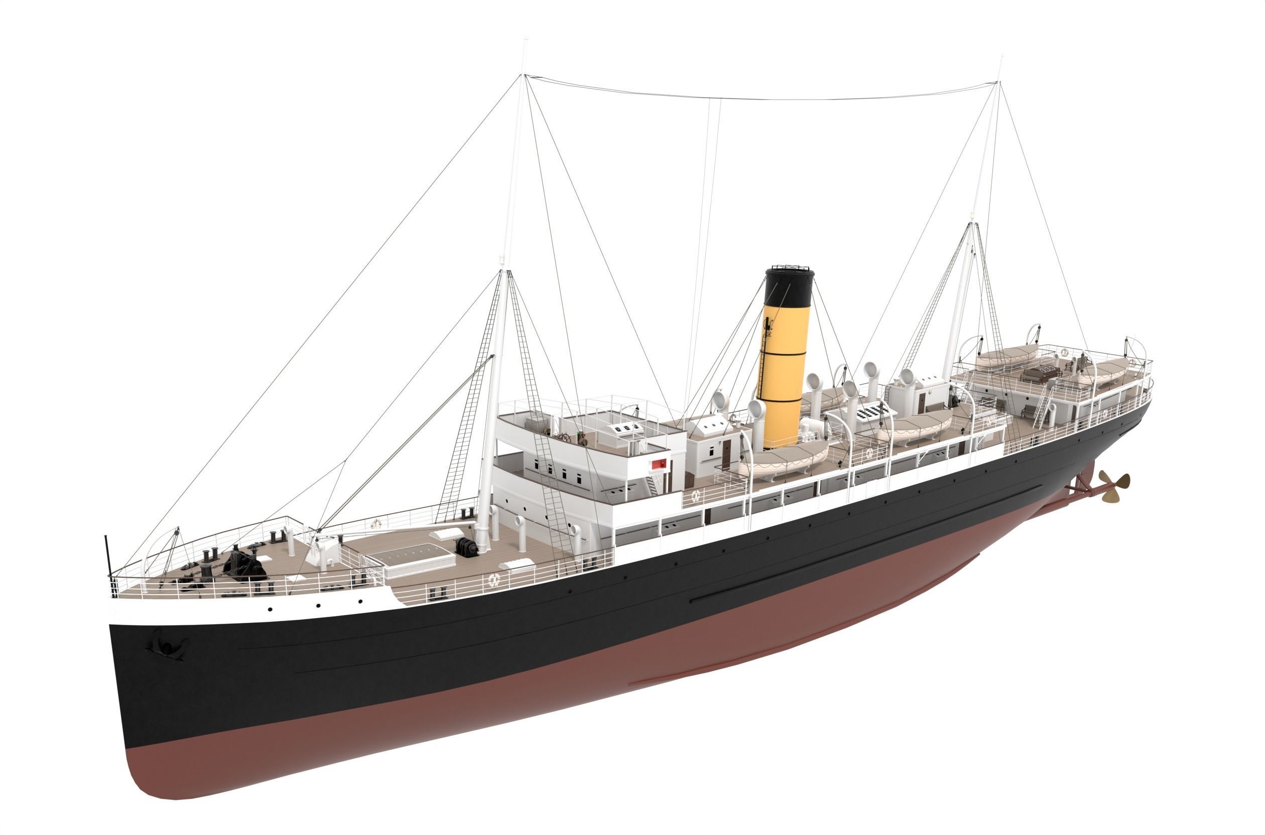 Steam ship 3D model | CGTrader