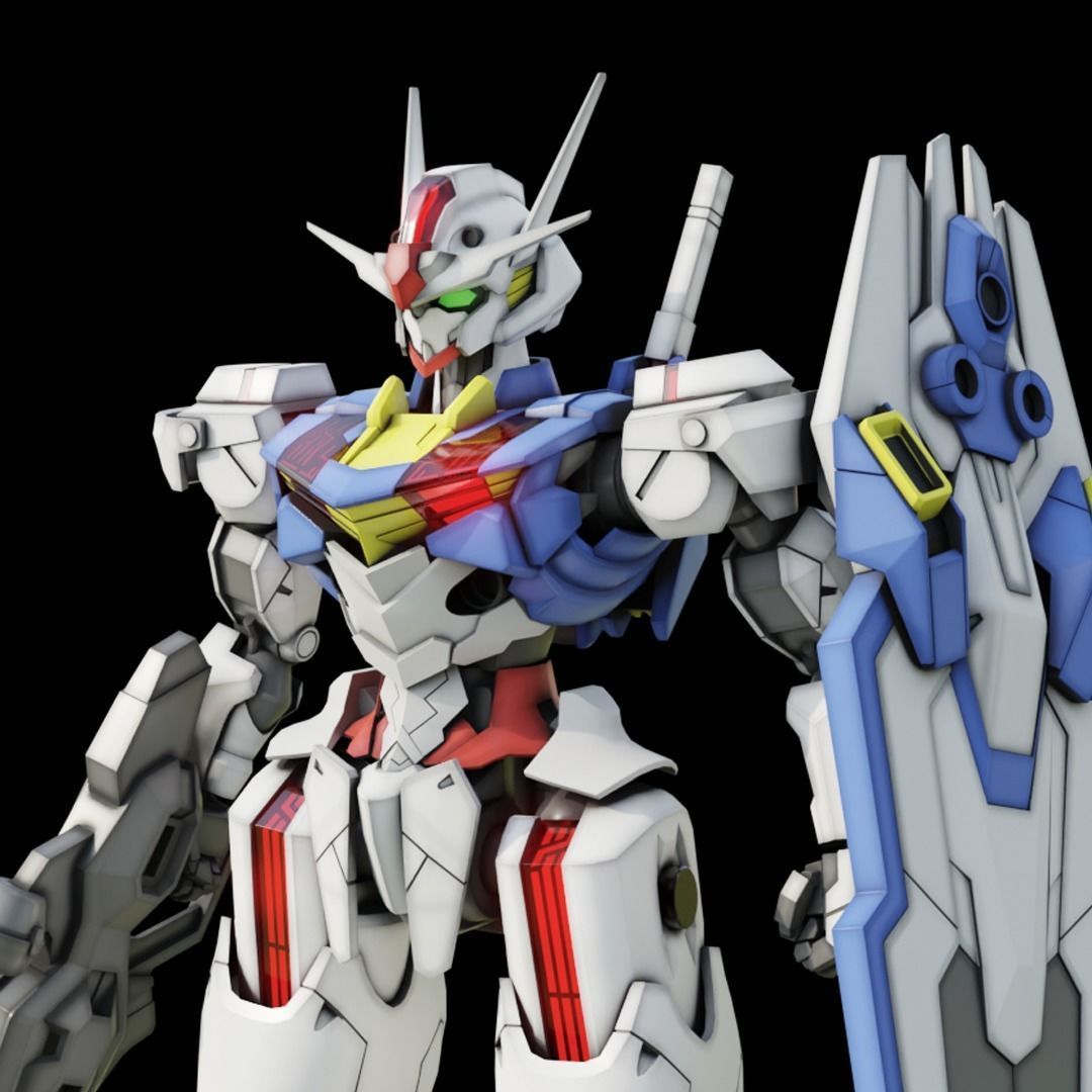 Aerial Gundam - Rigged 3D model rigged | CGTrader