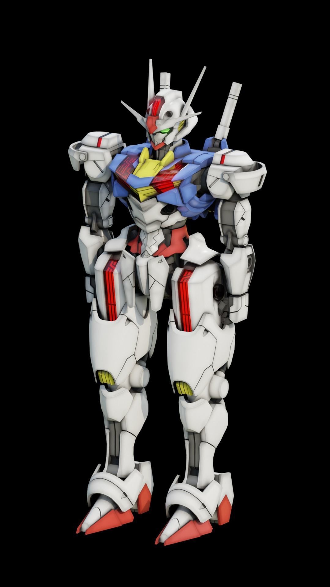 Aerial Gundam - Rigged 3D model rigged | CGTrader