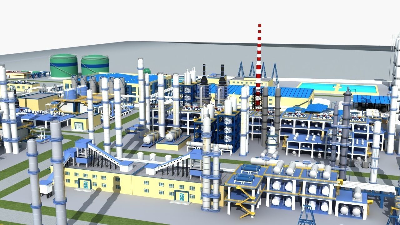 Chemical Plant 2 3D model | CGTrader