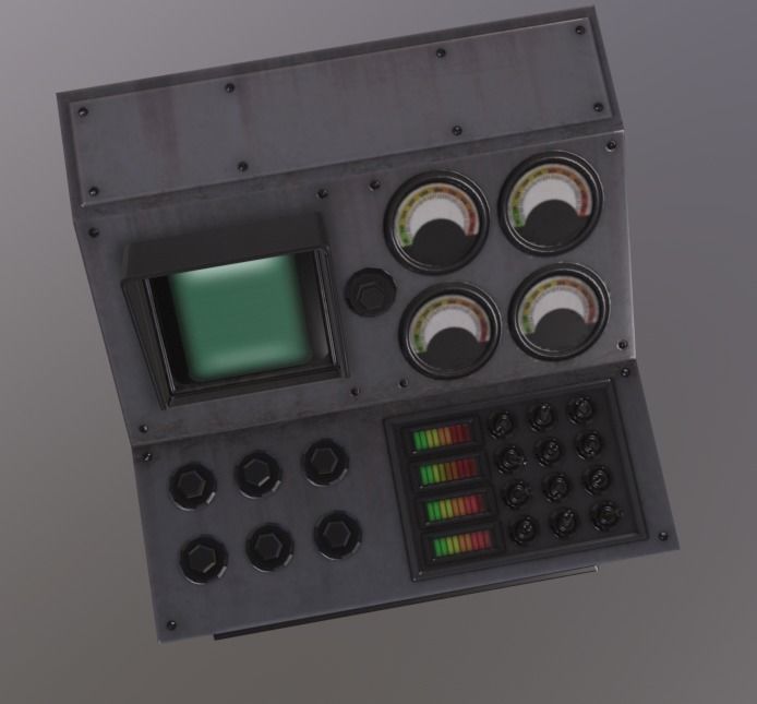 3D model Computer Panel VR / AR / low-poly | CGTrader