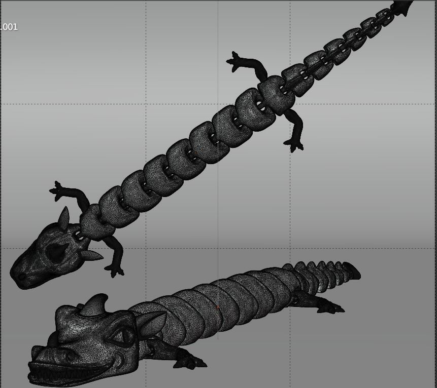 flex dragon 3d model 3D model 3D printable | CGTrader