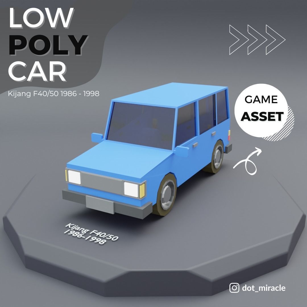 3D model Six Model Low Poly Japan Cars 80s 90s VR / AR / low-poly ...