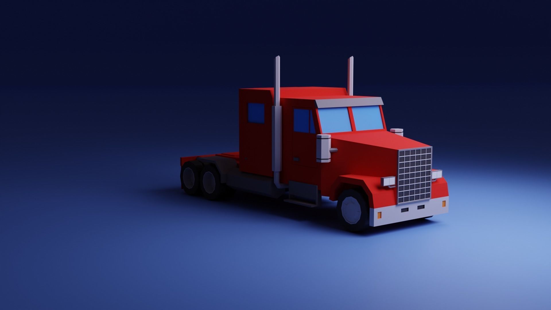 Low Poly Truck free 3D model | CGTrader