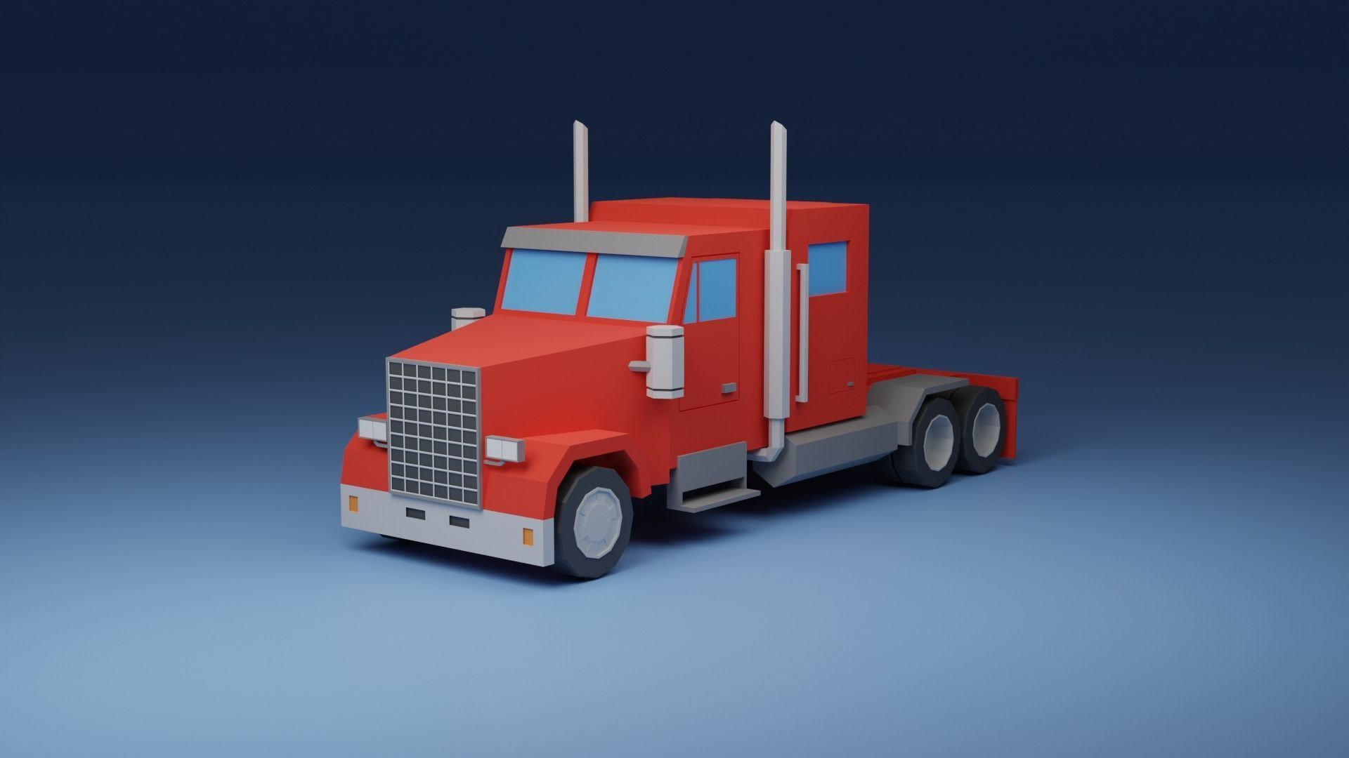 Low Poly Truck free 3D model | CGTrader
