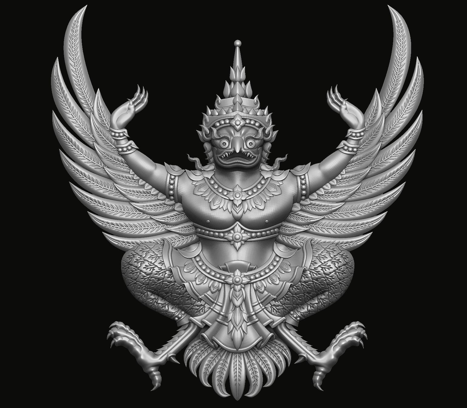 Garuda Bas-Relief 3D model 3D printable | CGTrader