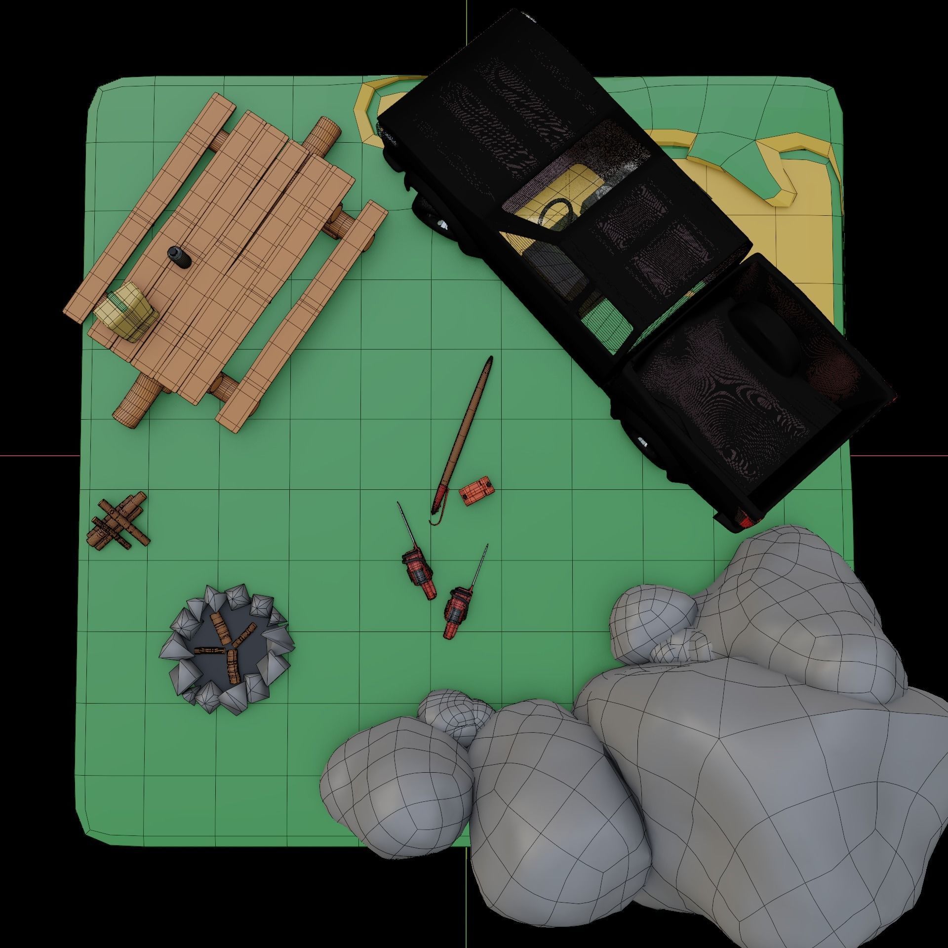 3D model Lumberjack scene VR / AR / low-poly | CGTrader