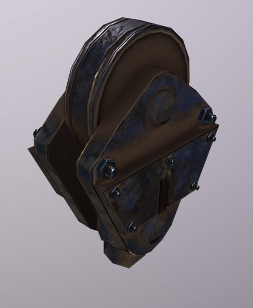 3D model Crane Hook Wheel VR / AR / low-poly | CGTrader