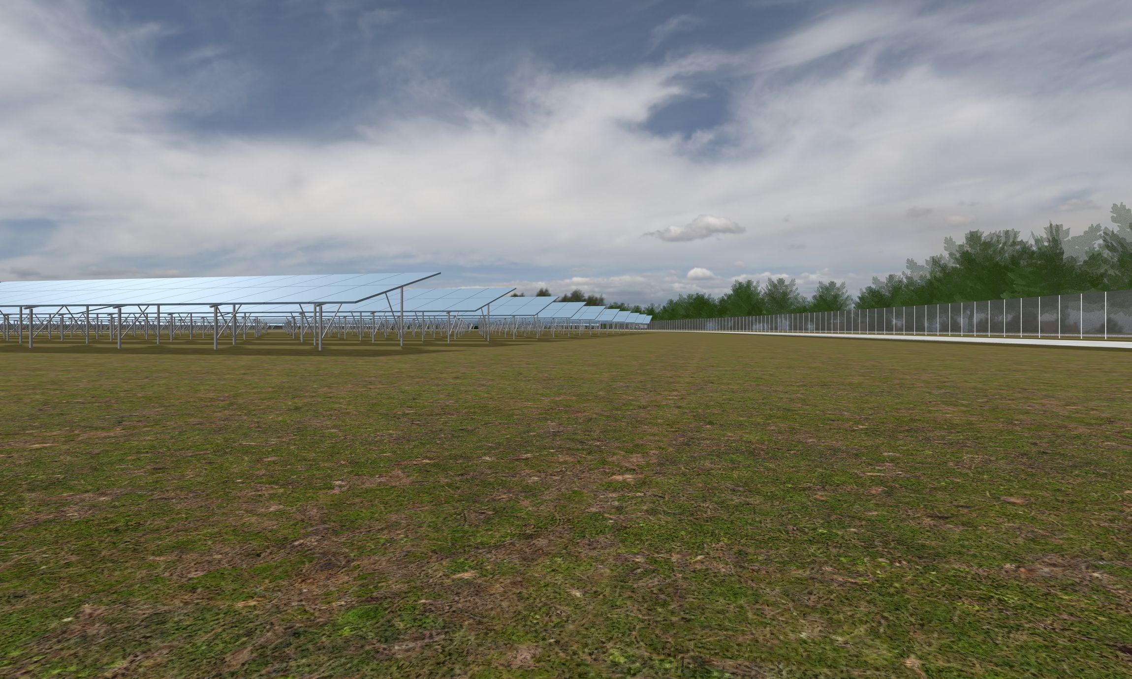 Solar farm layout 3D model | CGTrader