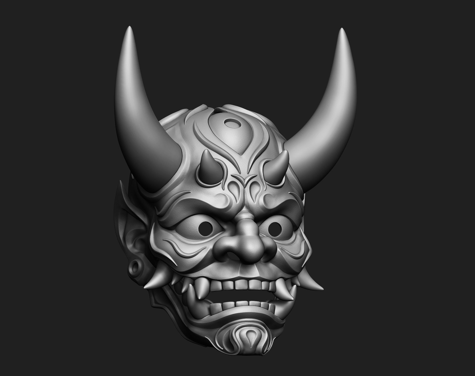 Japanese Oni Demon Mask Hannya 3D model 3D printable | CGTrader