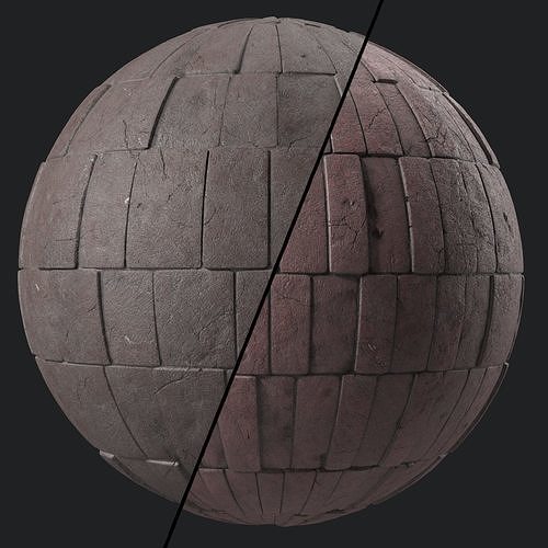 Texture Stone Wall Materials 59- By Sbsar Pbr 4k Seamless VR / AR / low ...