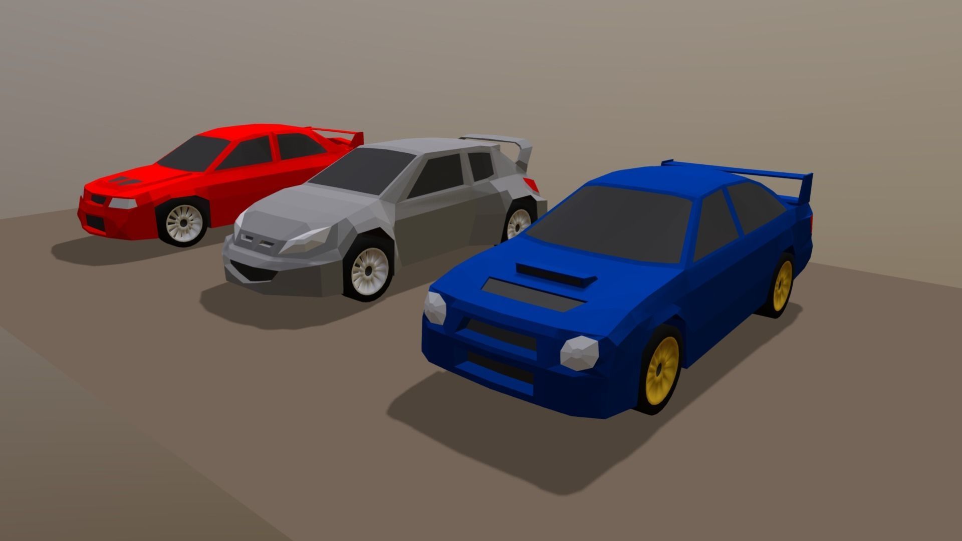 3D model Low Poly Rally Cars VR / AR / low-poly | CGTrader