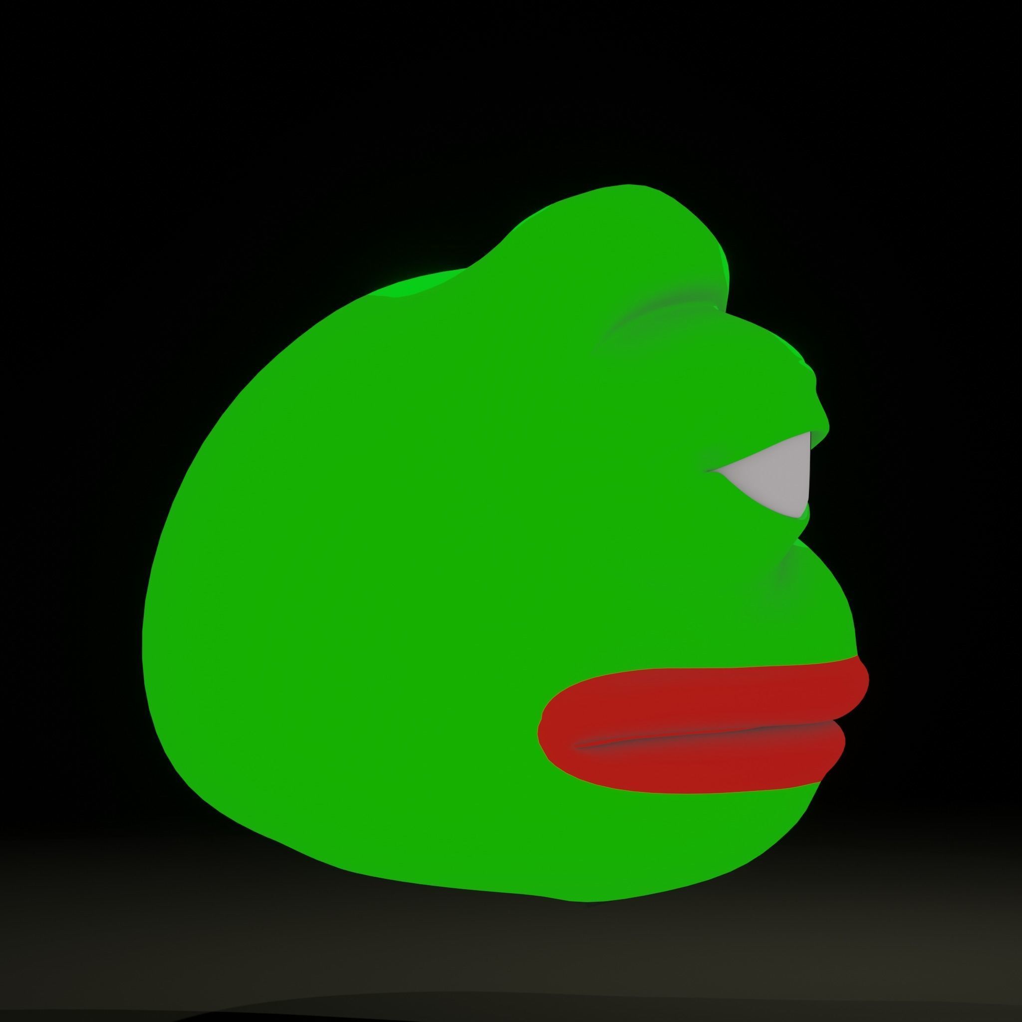 3D model Pepe the Frog Realistic and Cell Shaded - Eye Rig and Shape ...