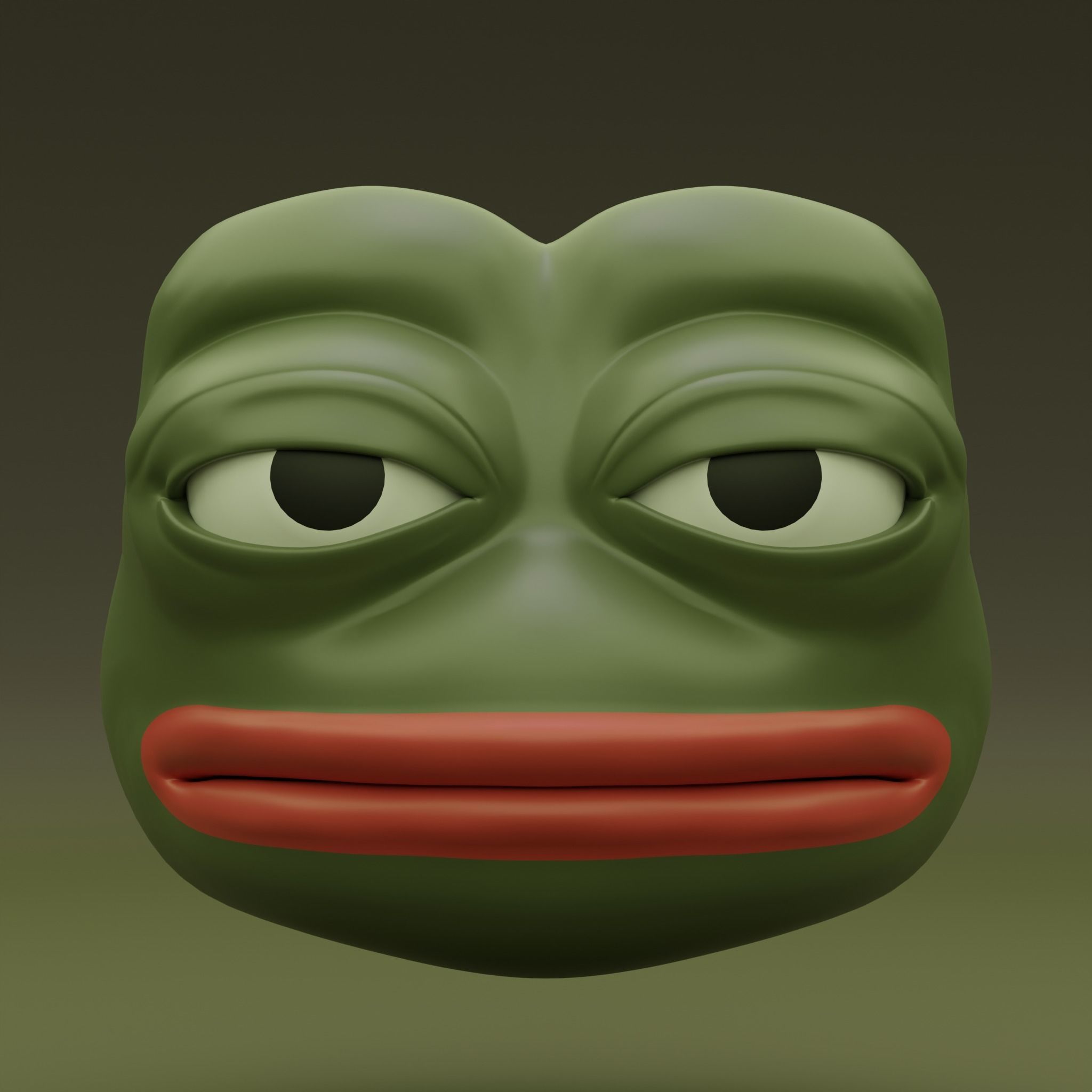 3D model Pepe the Frog Realistic and Cell Shaded - Eye Rig and Shape ...