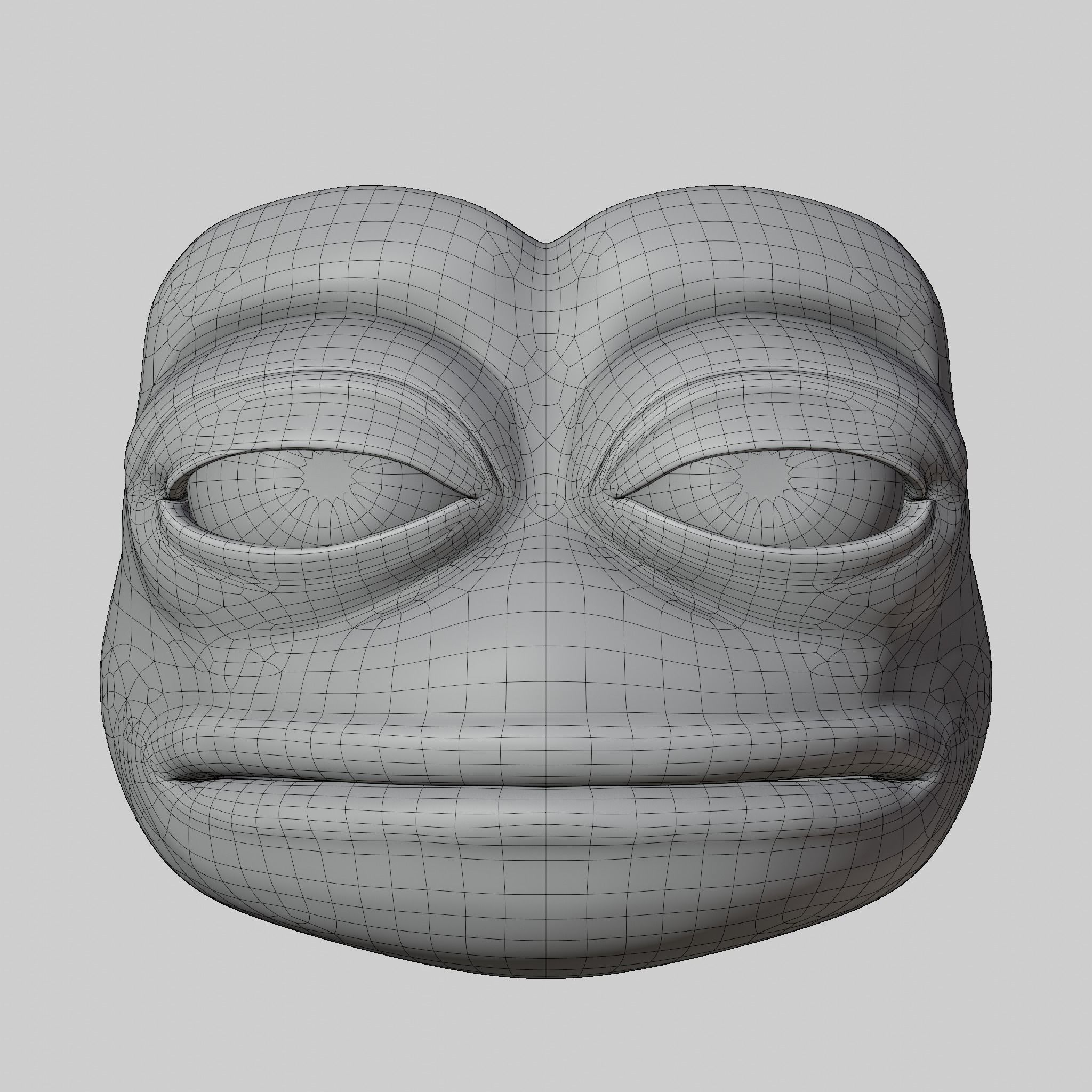 3D model Pepe the Frog Realistic and Cell Shaded - Eye Rig and Shape ...