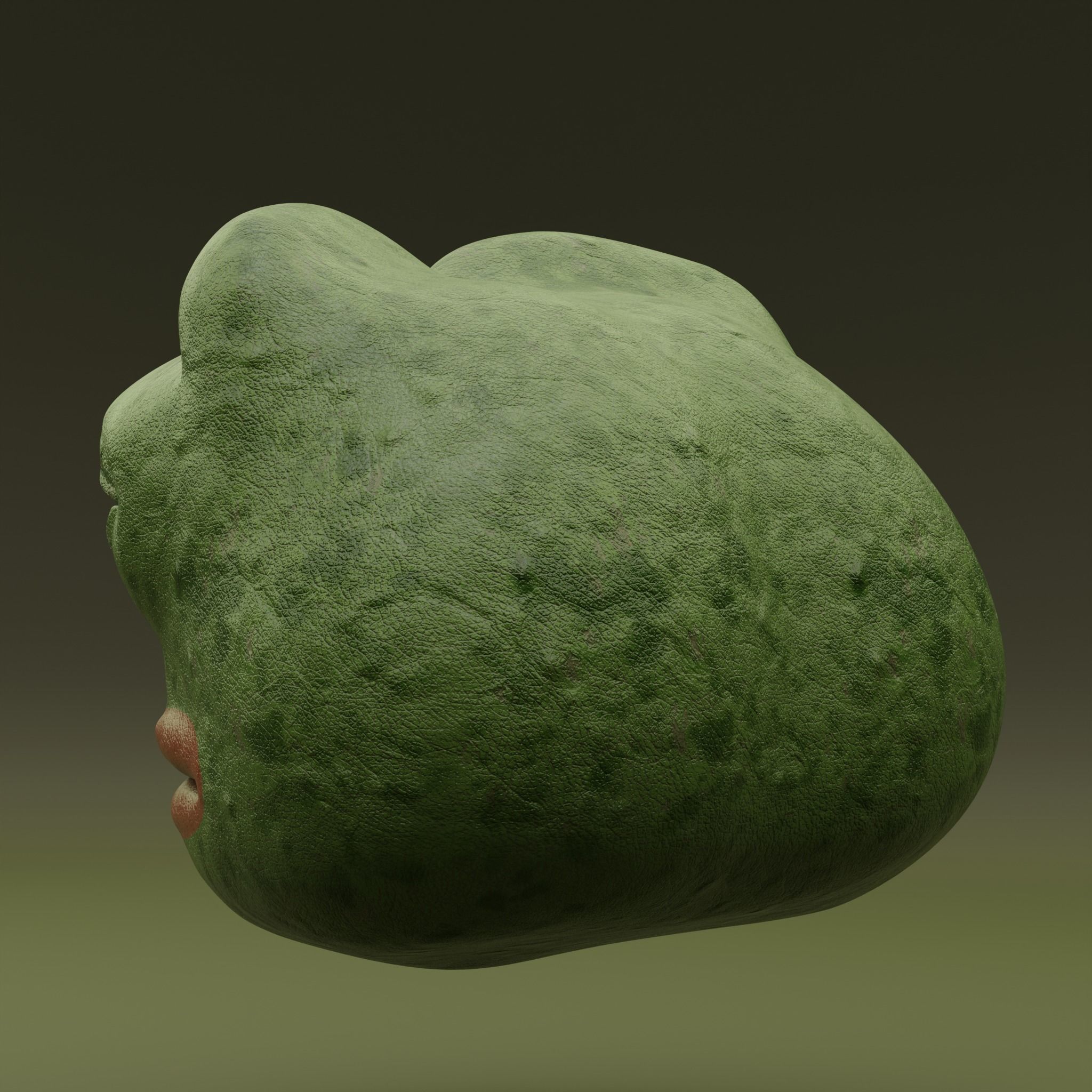 3D model Pepe the Frog Realistic and Cell Shaded - Eye Rig and Shape ...