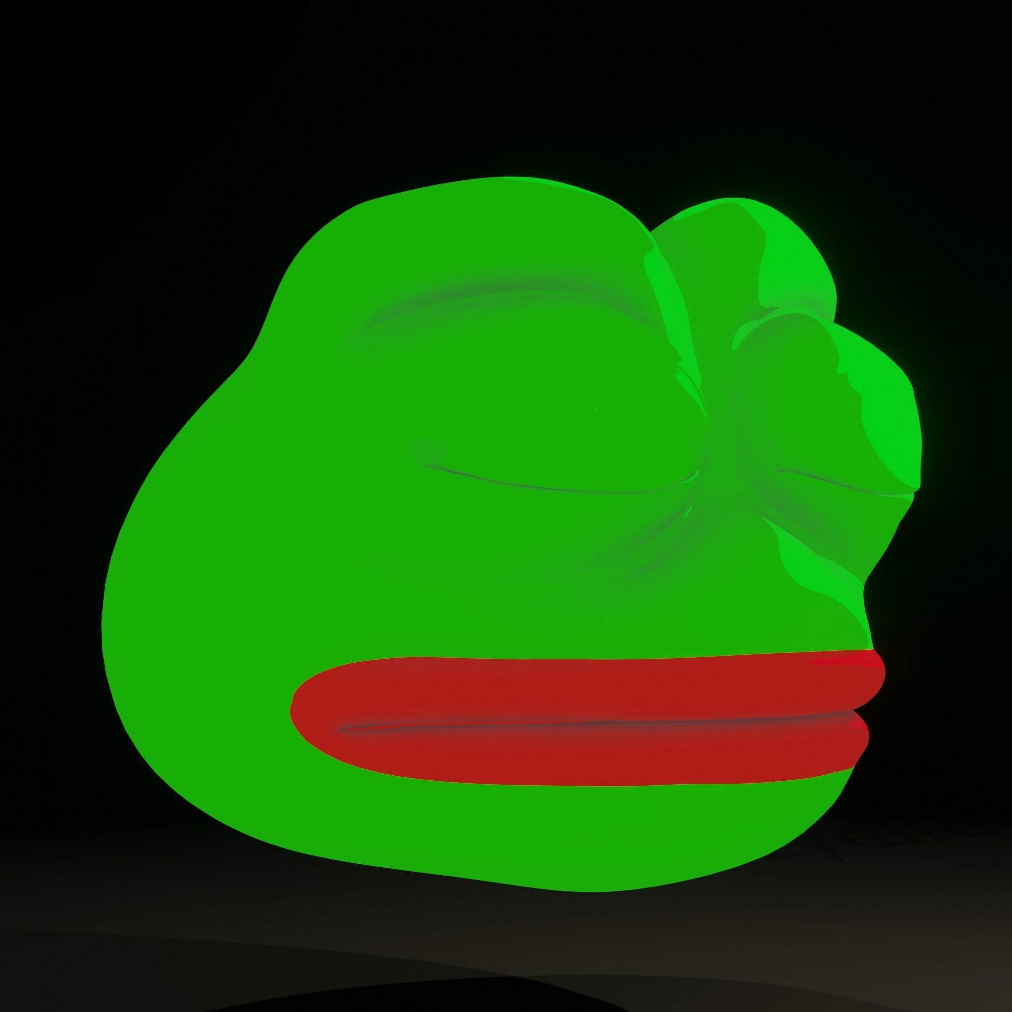 3D model Pepe the Frog Realistic and Cell Shaded - Eye Rig and Shape ...
