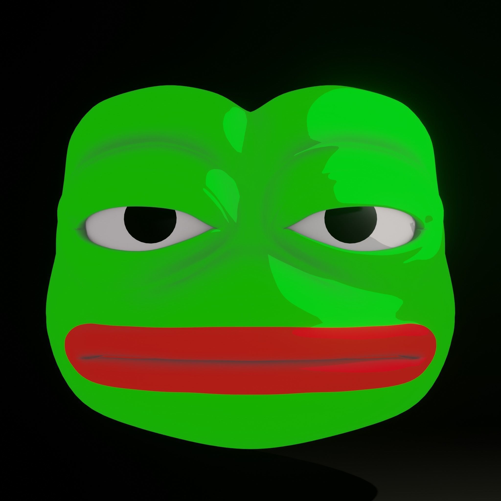 3D model Pepe the Frog Realistic and Cell Shaded - Eye Rig and Shape ...