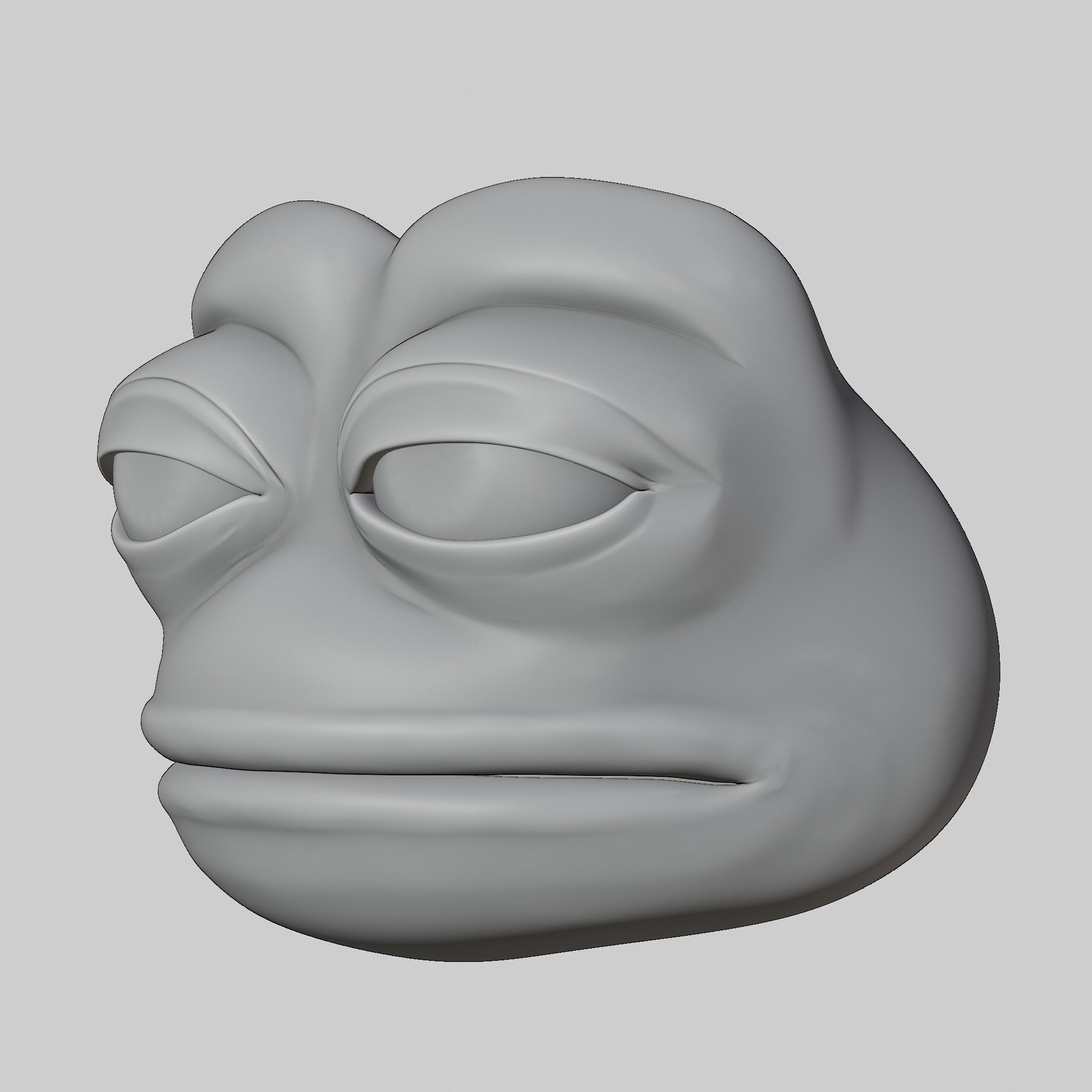 3D model Pepe the Frog Realistic and Cell Shaded - Eye Rig and Shape ...