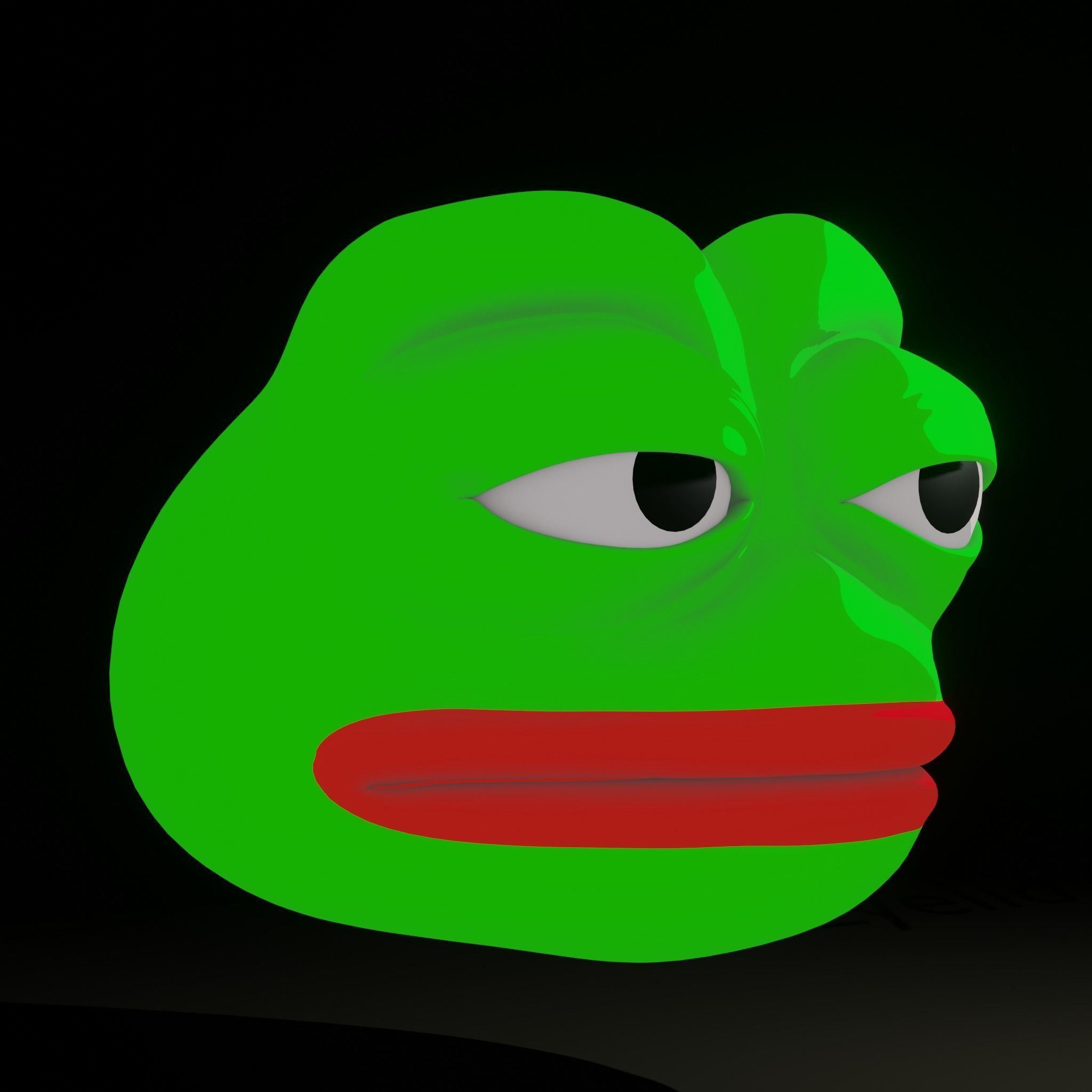 3D model Pepe the Frog Realistic and Cell Shaded - Eye Rig and Shape ...