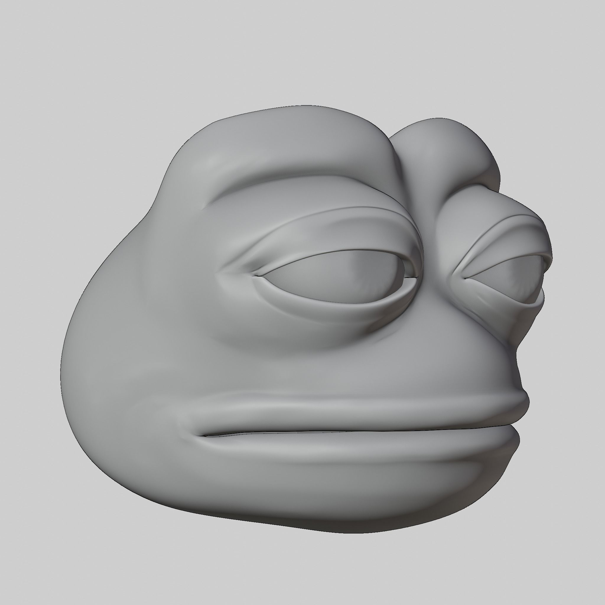 3D model Pepe the Frog Realistic and Cell Shaded - Eye Rig and Shape ...