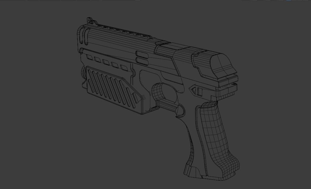 3D model Gun Dredd VR / AR / low-poly | CGTrader