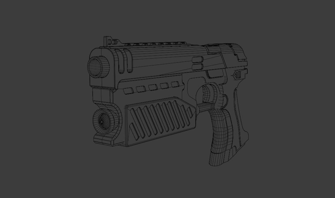 3D model Gun Dredd VR / AR / low-poly | CGTrader