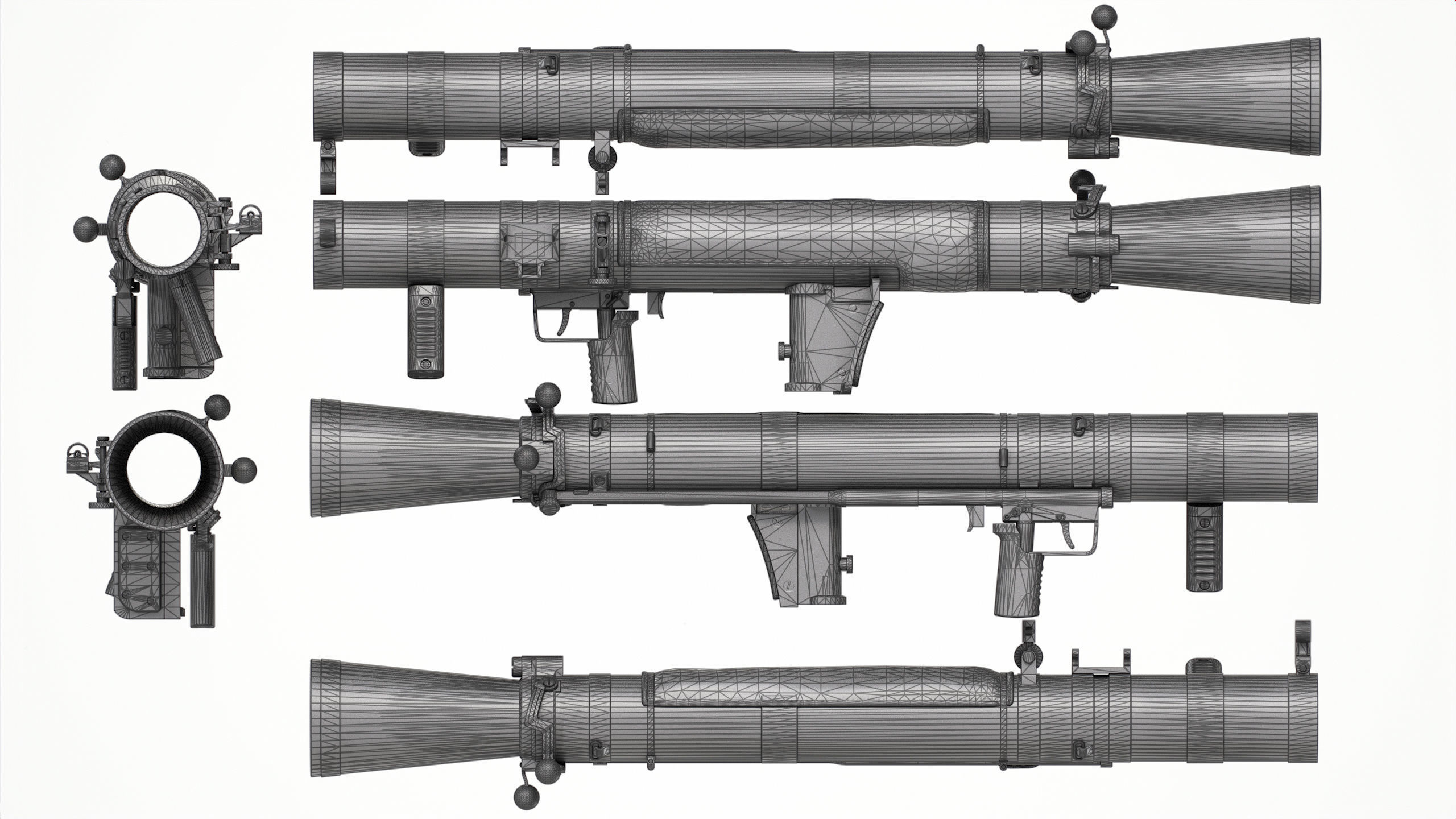3D model PBR Carl Gustaf M2 Recoilless Rifle VR / AR / low-poly | CGTrader