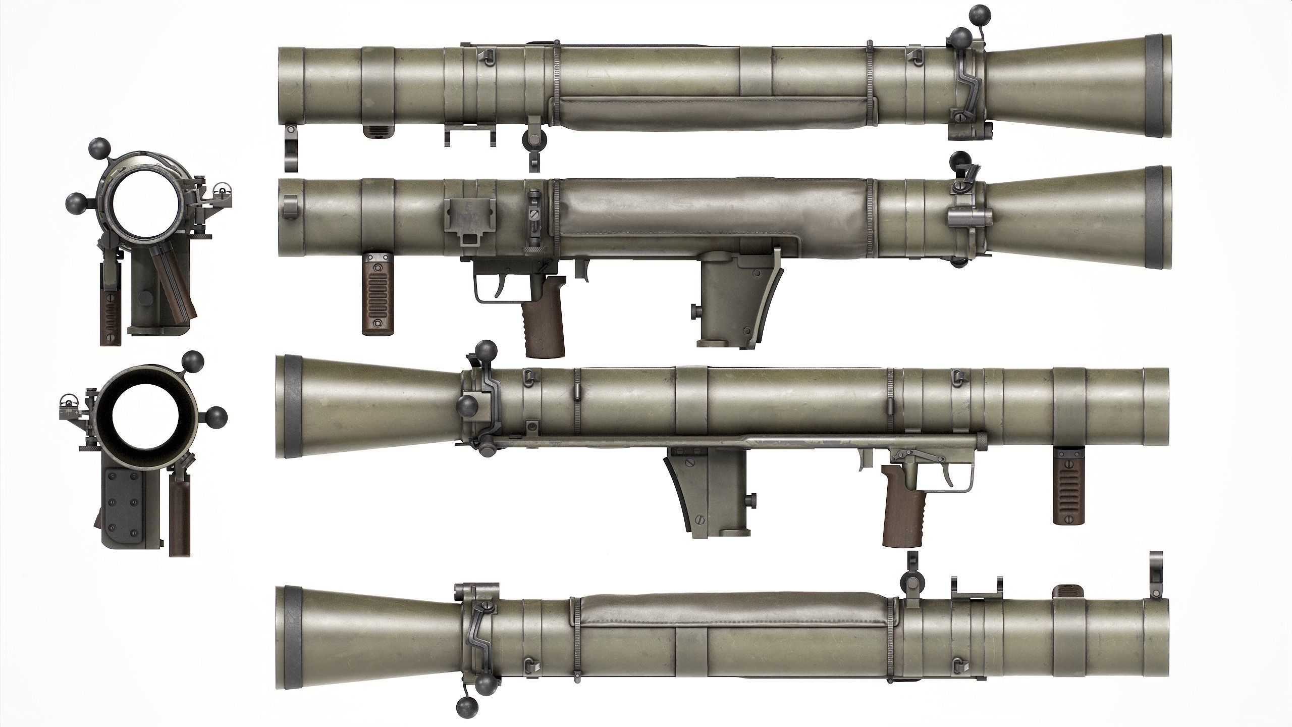 3D model PBR Carl Gustaf M2 Recoilless Rifle VR / AR / low-poly | CGTrader