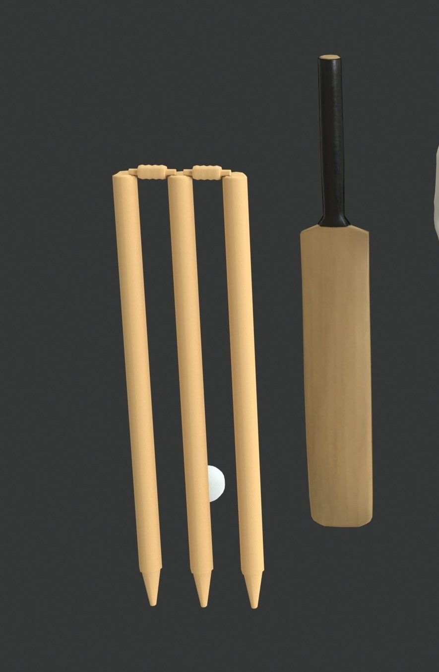 3D model Batsman with cricket kits VR / AR / low-poly | CGTrader